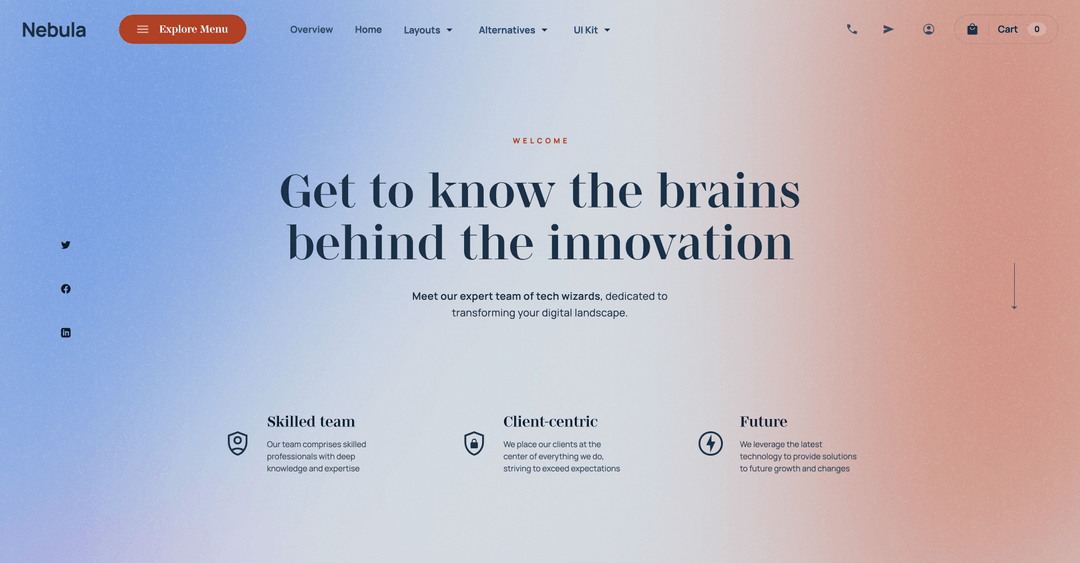 Nebula - Startup Webflow CMS website template